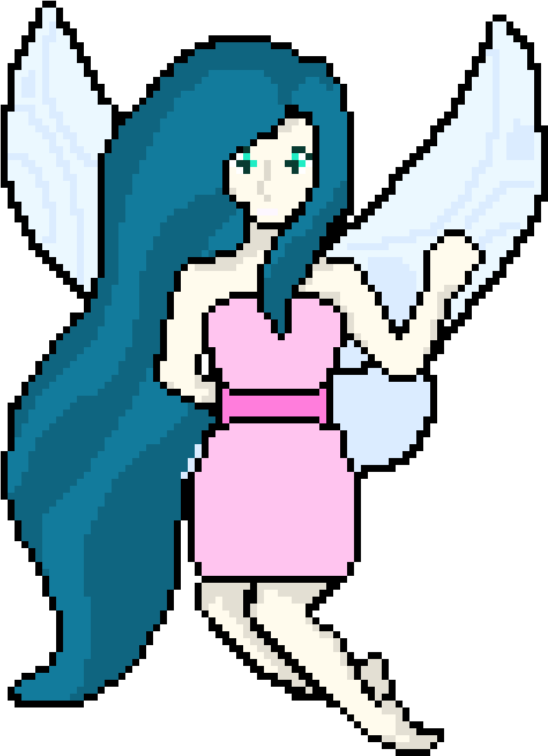 Pixie - Pixel Art Gradient - (920x1170) Png Clipart Download