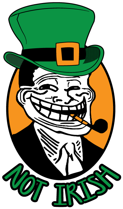 Not Irish Troll Face Meme St Patricks Day Funny Internet - Troll Face ...