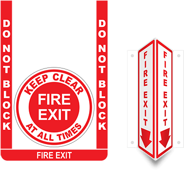 Fire Exit Signs - (400x400) Png Clipart Download