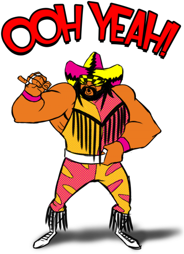 Randy Savage Vector Png Images - Wwe Macho Man Cartoons - (400x565) Png ...