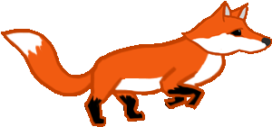 Fox Cartoon Transparent Gif - (500x250) Png Clipart Download