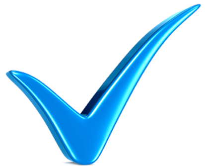 Blue Tick Icon - Transparent Blue Tick - (424x351) Png Clipart Download