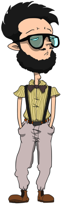 Hipster Steve - " - Cartoon - (800x800) Png Clipart Download