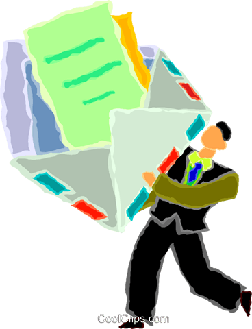 Man Opening Letter Royalty Free Vector Clip Art Illustration ...