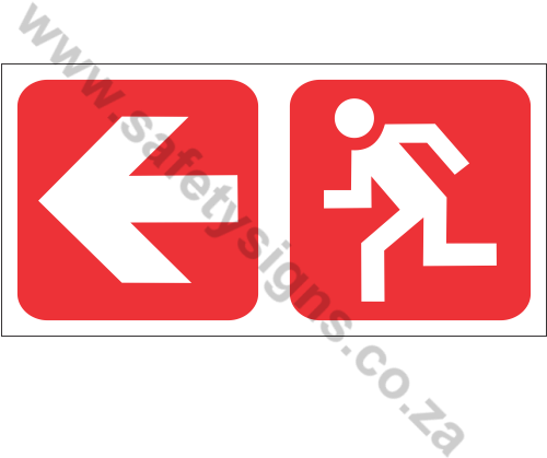 Fire Exit Left Safety Sign - Escape Route Signs - (499x499) Png Clipart ...