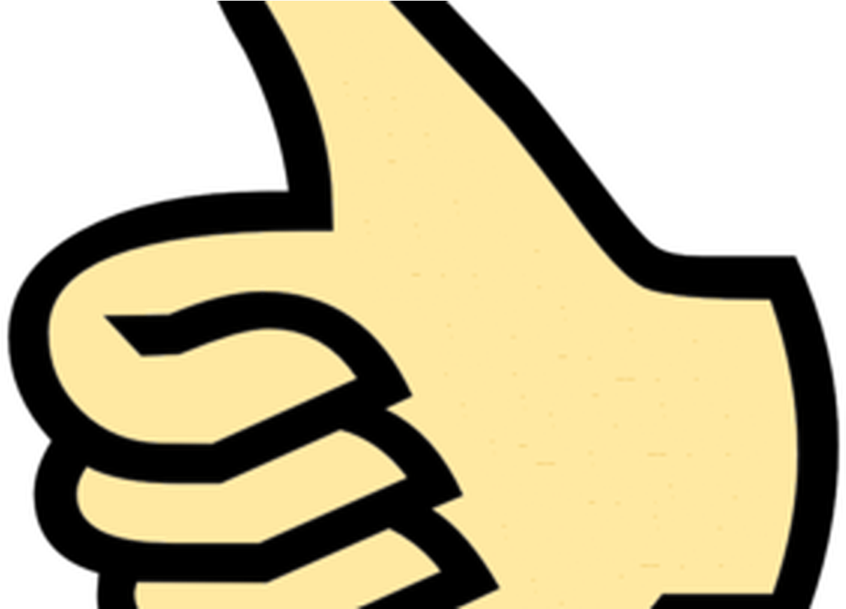 Thumbs Up Symbol - (1280x868) Png Clipart Download