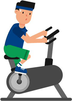 Man On An Exercise Bike Gif Animation Loop - Exercise Animated Gif ...