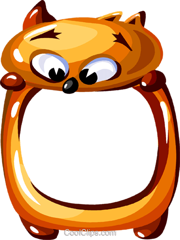 Cartoon Cat Frame Royalty Free Vector Clip Art Illustration - Cartoon ...