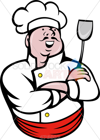 Stock Illustration Of Cartoon Drawing Of Chef Holding - Cartoon Chef ...