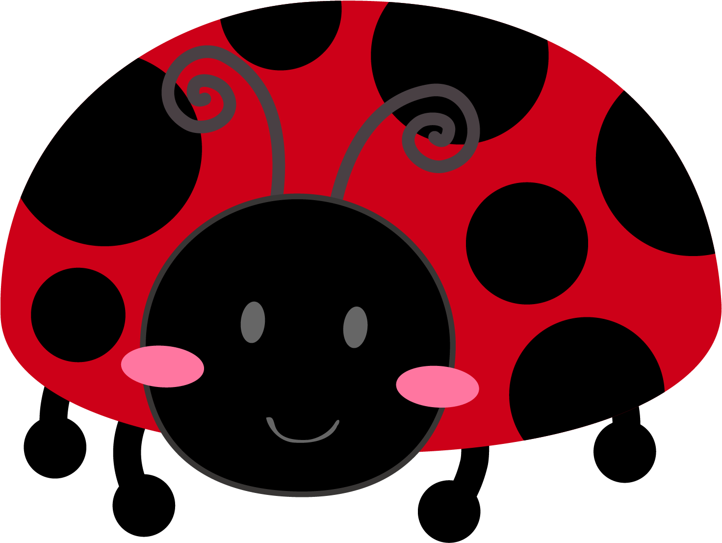 Girl And Ladybugs Clip Art - Lady Bug Clip Art - (1500x1500) Png ...