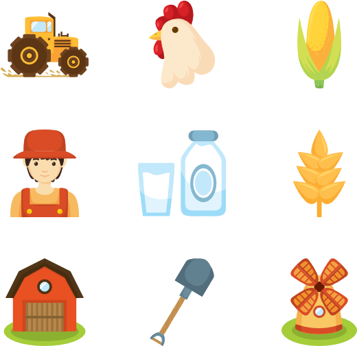 Farm Element Collection - Agriculture - (600x564) Png Clipart Download