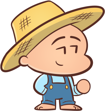 Farmer Chibi Small - Chibi Farmer - (500x500) Png Clipart Download