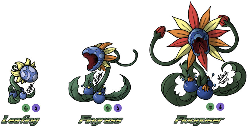 Dark Grass Type Fakemon - (900x477) Png Clipart Download