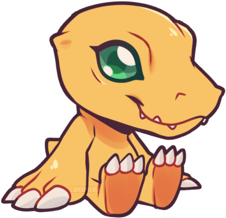 Agumon Digimon - Cute Agumon - (500x500) Png Clipart Download
