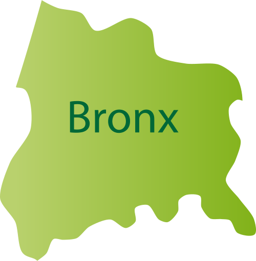 Bronx Map - The Bronx - (500x511) Png Clipart Download