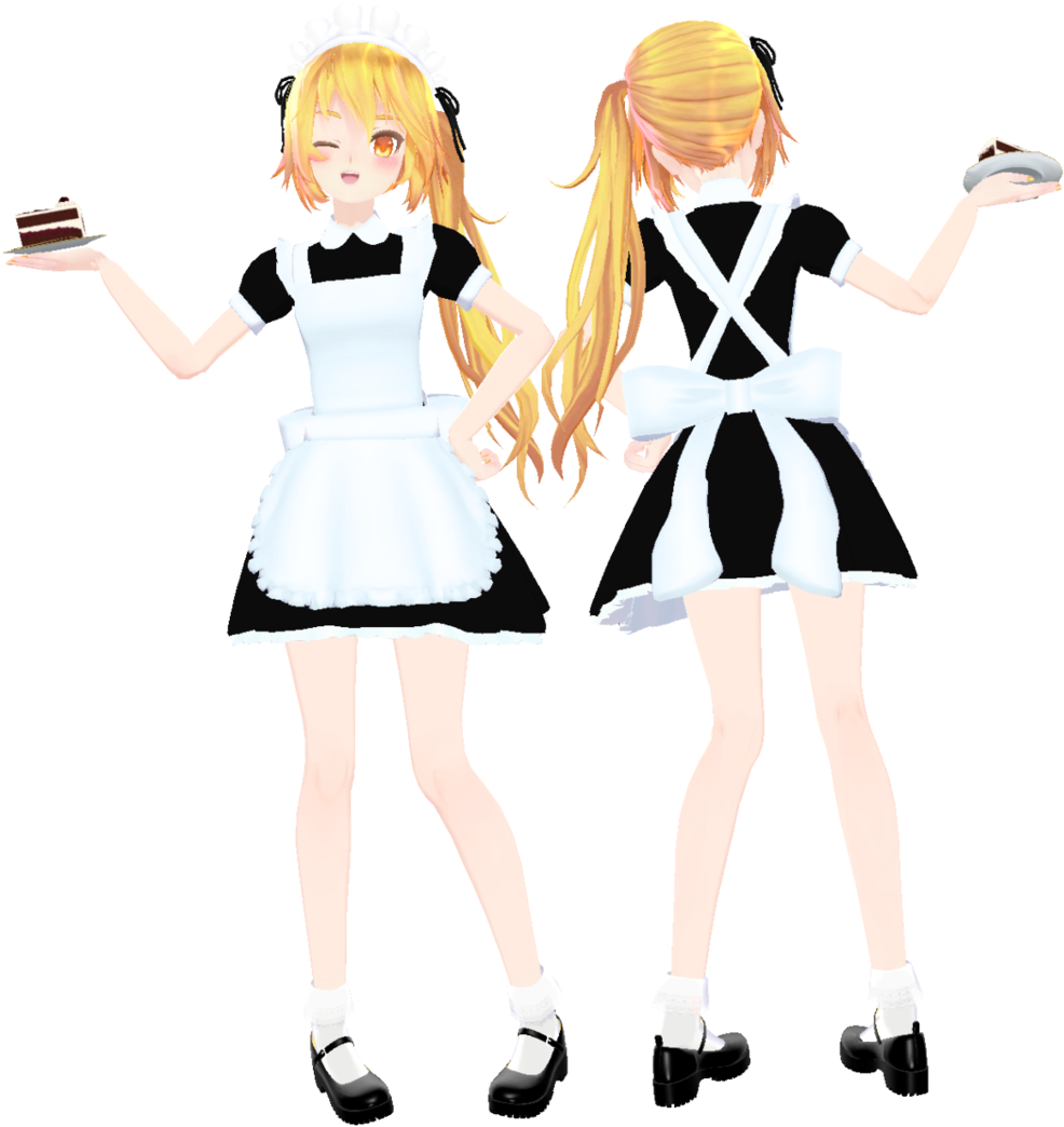 Tda Maid Neru By Heymisaki-chan - Tda Maid Mmd Dl - (1024x1085) Png Clipart Download