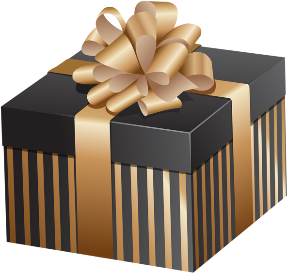 Elegant Gift Box Png Clip Art Image Gallery Yopriceville - Gold Gift ...
