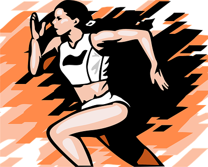 Abstract Athletic Female Runner People Spo - Runner Female Illustration ...