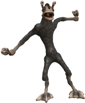 Pop Eyed Alien 3d Model Low Poly Rigged Animated Dae - Figurine ...