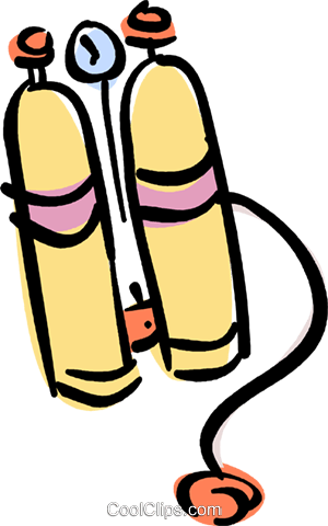 Oxygen Tanks Royalty Free Vector Clip Art Illustration - Oxygen Tanks ...