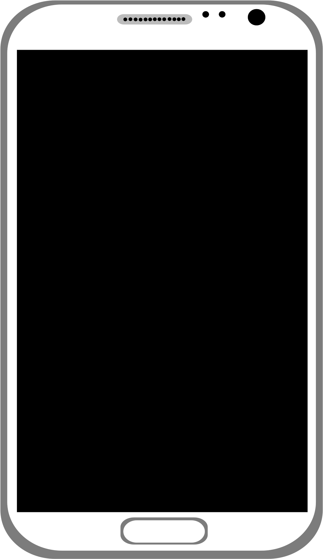 Iphone Clipart Black And White