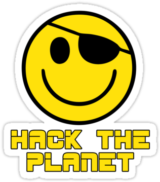 Hack The Planet Logo - (375x360) Png Clipart Download