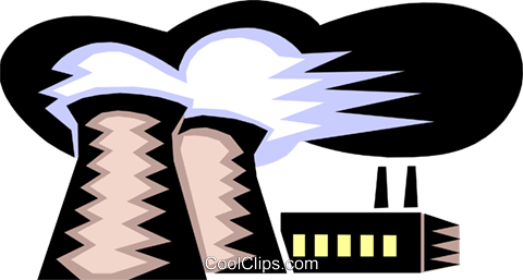 Smoke Stack Royalty Free Vector Clip Art Illustration - Smoke Stack ...