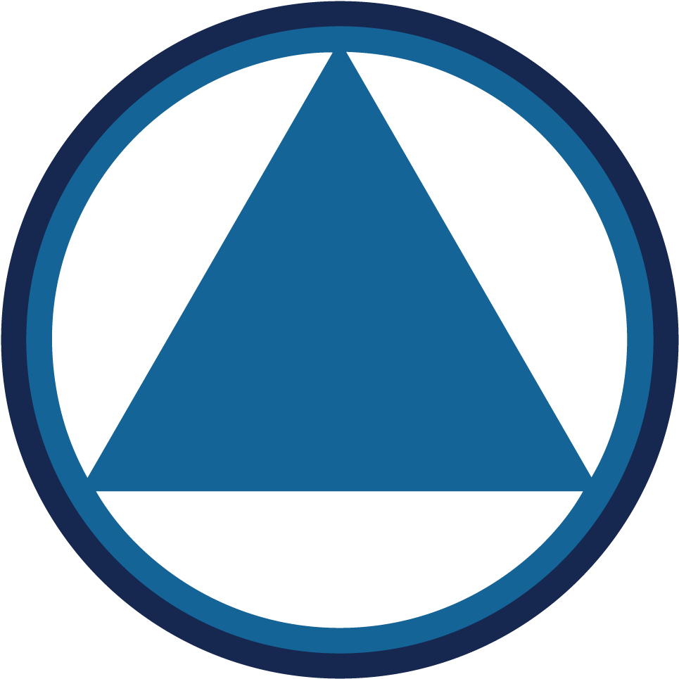 Aa Logo Blue White - Alcoholics Anonymous - (1000x1000) Png Clipart ...