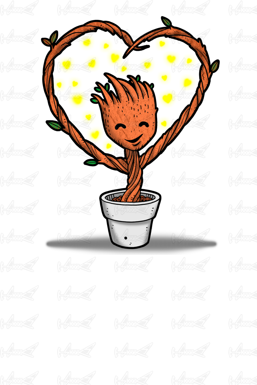 #groot Loves You - Baby Groot Love - (900x1350) Png Clipart Download