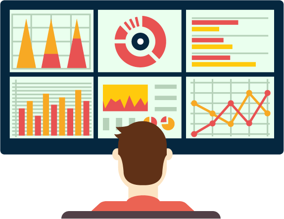 Google Analytics Monitoring And Maintenance - Dashboard Website Vector ...