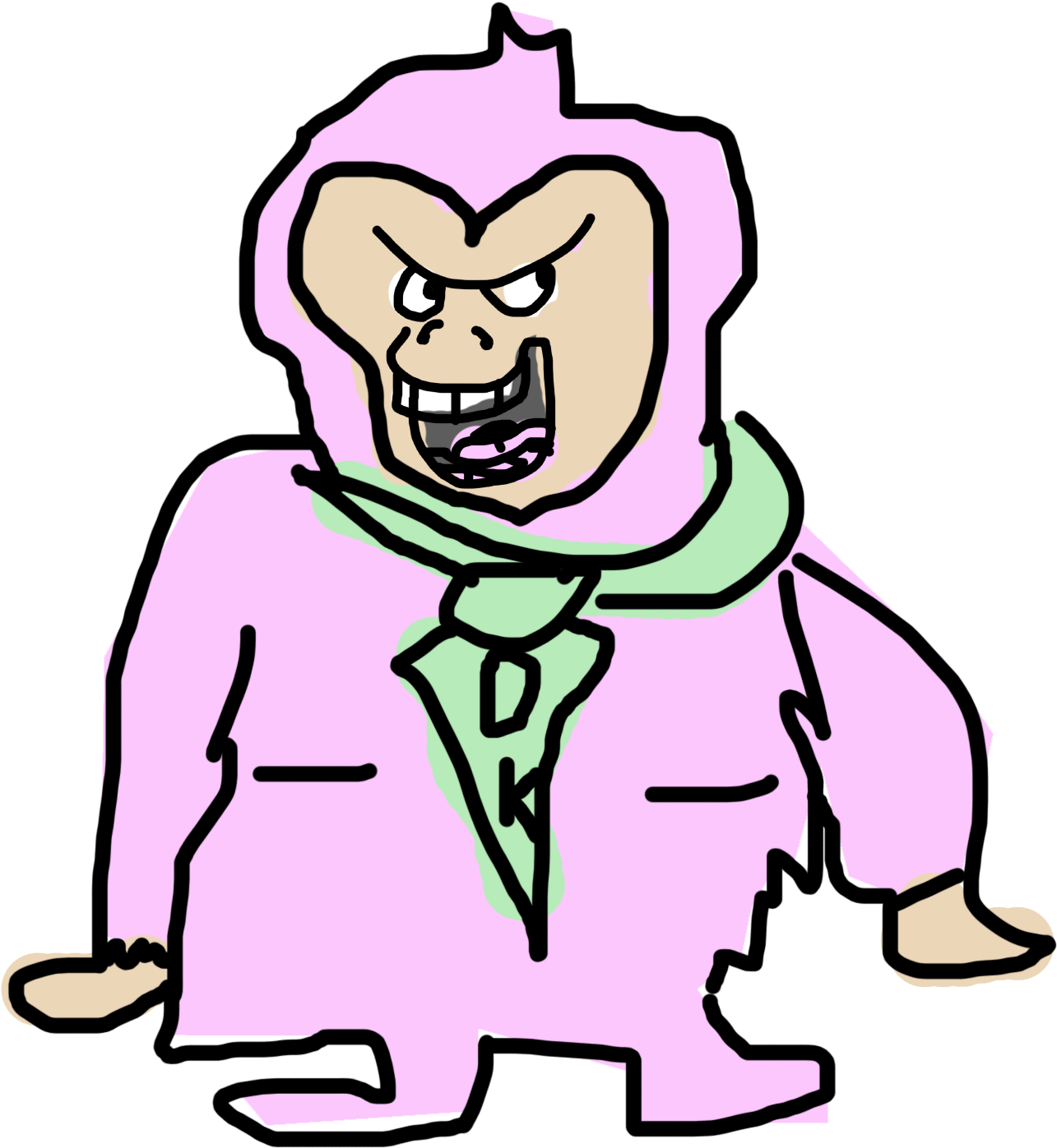 Donkey Kong Bad Drawing - (2100x1500) Png Clipart Download