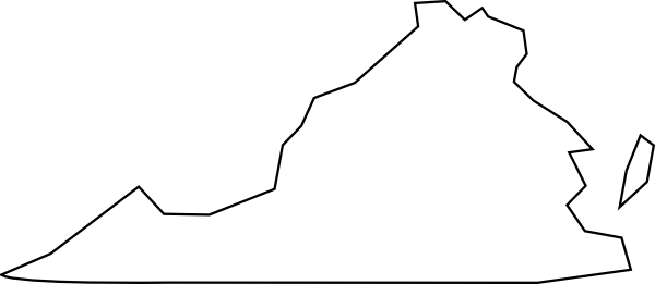 Virginia Clipart Outline - Virginia White Outline Png - (600x261) Png ...