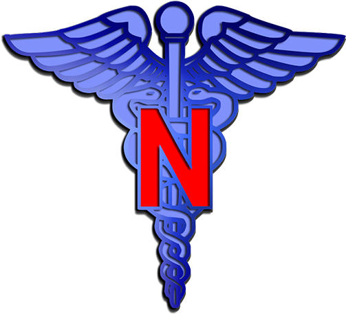 Nurse Medical Blue Caduceus Symbol Clip Art - Nursing Symbol - (512x512 ...