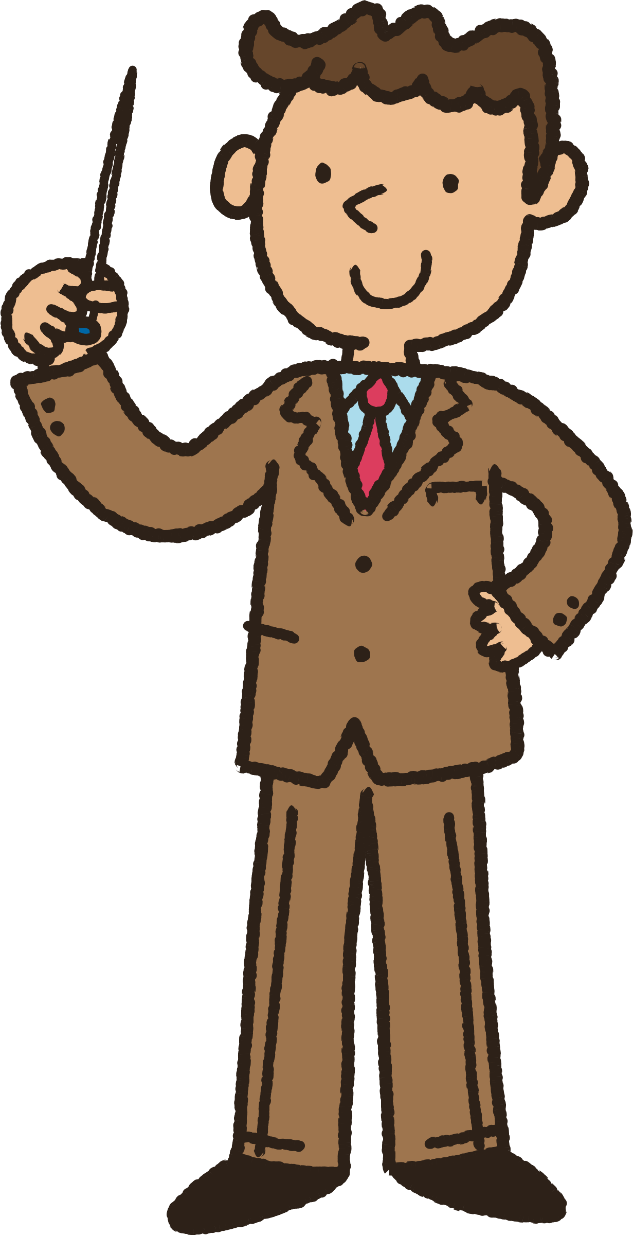 Clipart - Clip Art Male Teacher - (1231x2400) Png Clipart Download