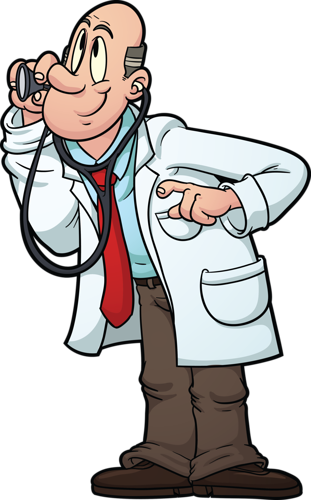 Physician Assistant Clipart - Stethoscope Cartoon Doctor - (311x500 ...