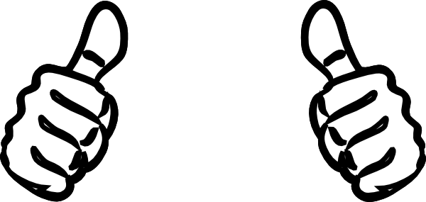 Two Thumb Up - Two Thumbs Up Vector - (600x285) Png Clipart Download