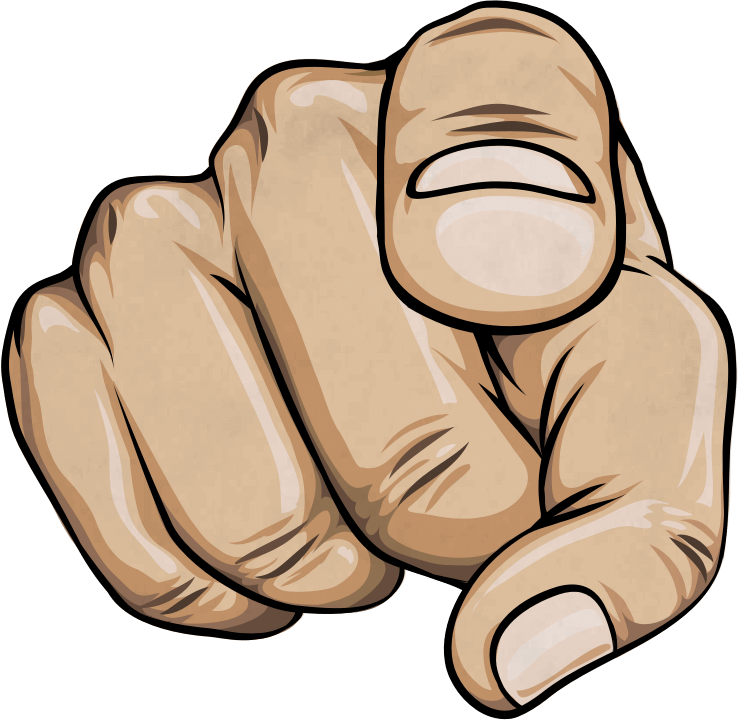 Pointing At You Clipart - Pointing Finger - (738x720) Png Clipart Download