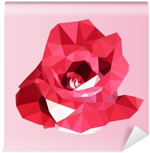 Polygonal Red Rose - Triangle - (400x400) Png Clipart Download