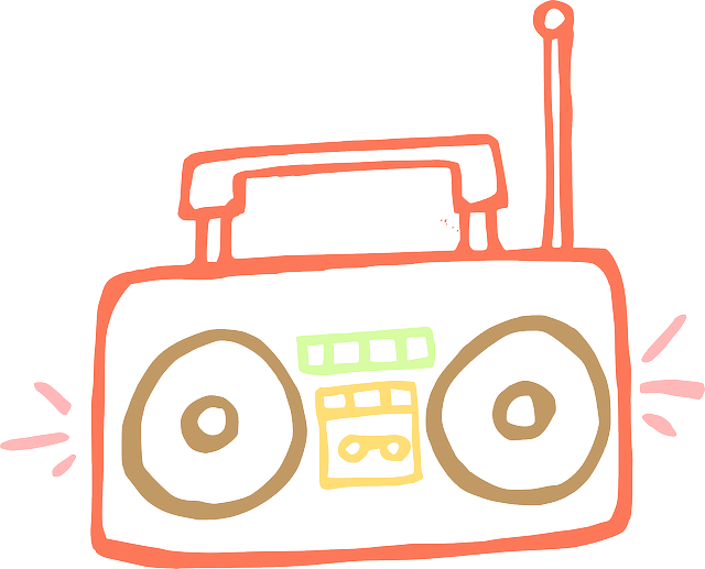 Music, Box, Simple, Drawing, Recreation, Cartoon, Draw - Boombox Clip ...