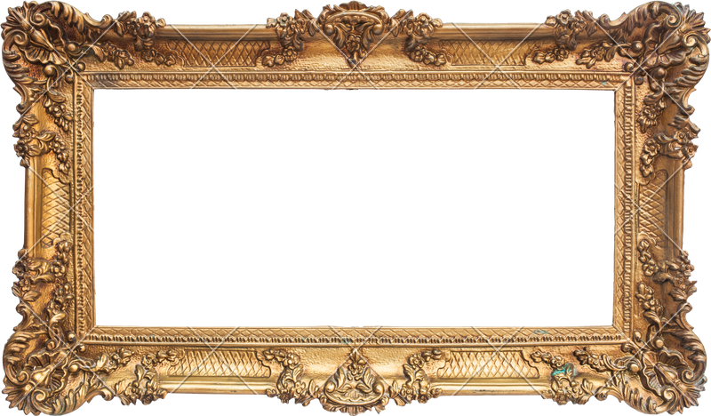 Antique Golden Frame - Landscape Photo Frame Png - (800x468) Png ...