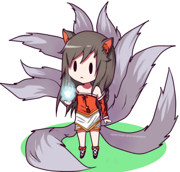 League Of Legends Ahri Chibi - (708x680) Png Clipart Download