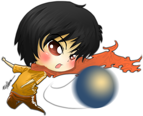 Dodgeball Chibi By Edlouiearts - Cartoon - (576x477) Png Clipart Download