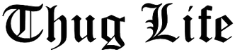 Thug Life Text Transparent Background - (400x400) Png Clipart Download