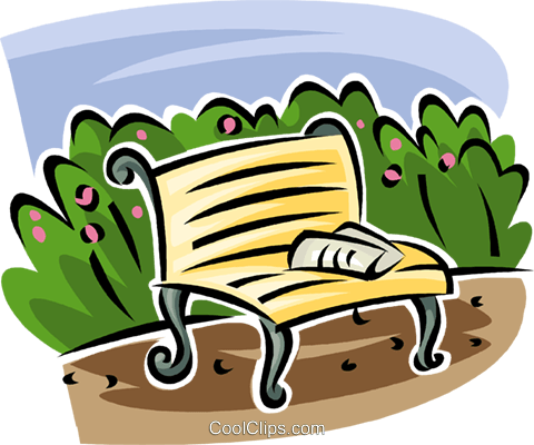 Park Bench Royalty Free Vector Clip Art Illustration - Parkbank Clipart ...