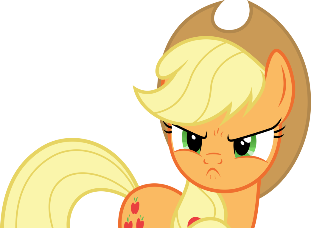 Vector - Mlp Applejack Angry - (1044x765) Png Clipart Download