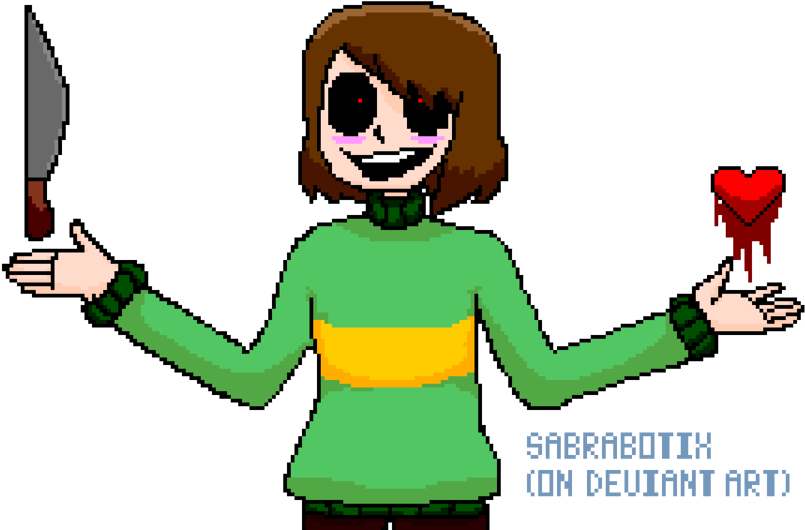 Pixel Art By Sabrabotix - Chara Pixel Art - (900x600) Png Clipart Download