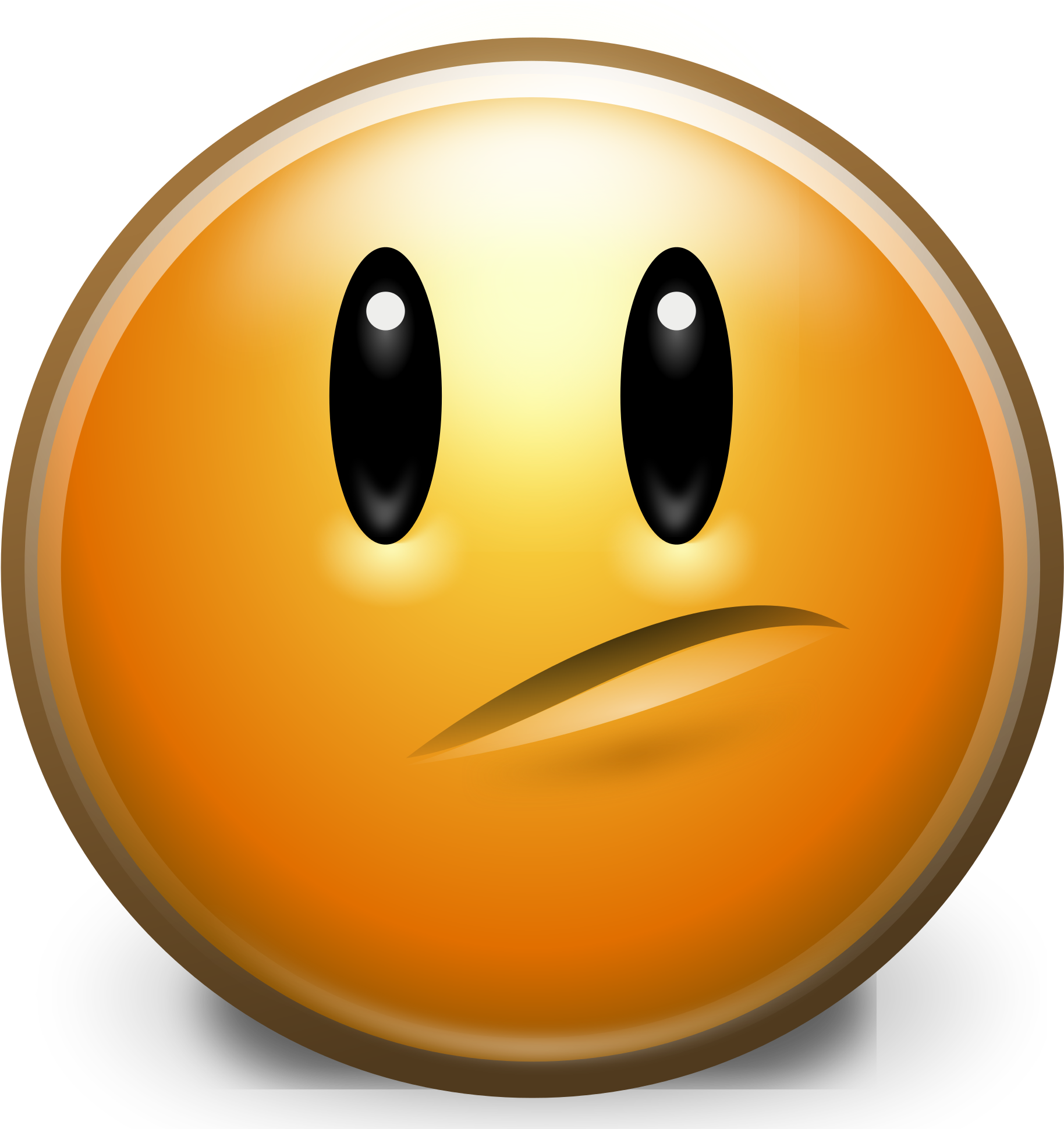 Mad Face Icon 14, Buy Clip Art - Embarrassed Emoticon - (2000x2000) Png ...