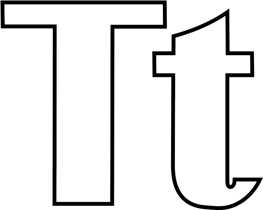 6 Pics Of Alphabet Coloring Pages T - Letter T To Color - Full Size PNG ...