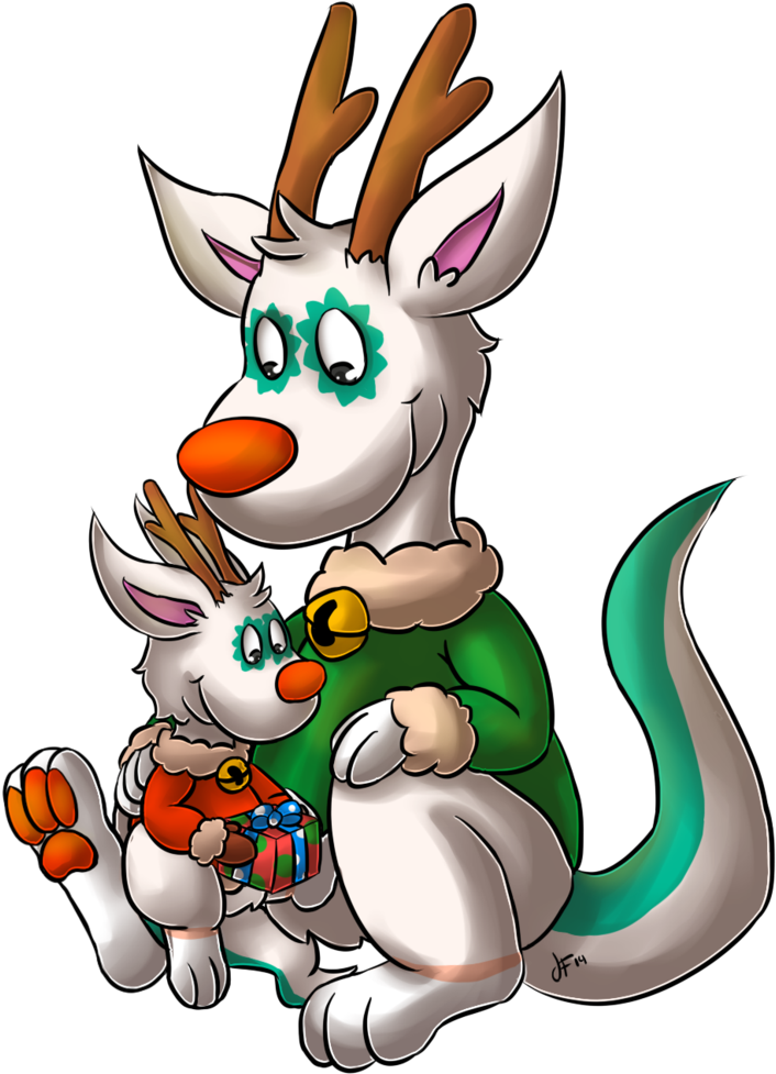 Astrid The Red Nosed Reindeer By Yookeyyook - Cartoon - (775x1030) Png ...