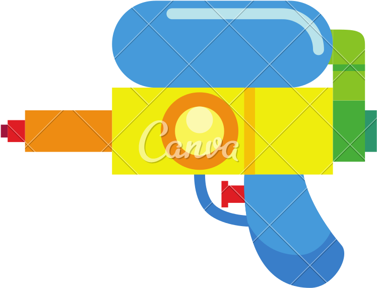 Vector Cartoon Water Gun - Water Gun - (800x800) Png Clipart Download